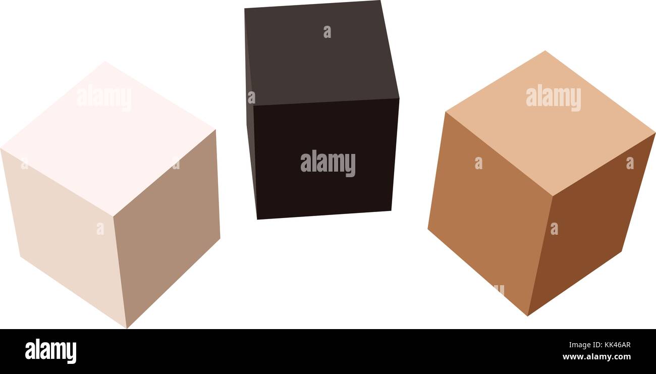 3 Boxes, Isolated On White Background Stock Vector Image & Art - Alamy