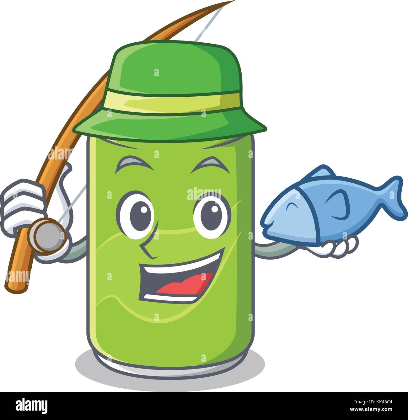 Fishing soft drink character cartoon Stock Vector Image & Art - Alamy