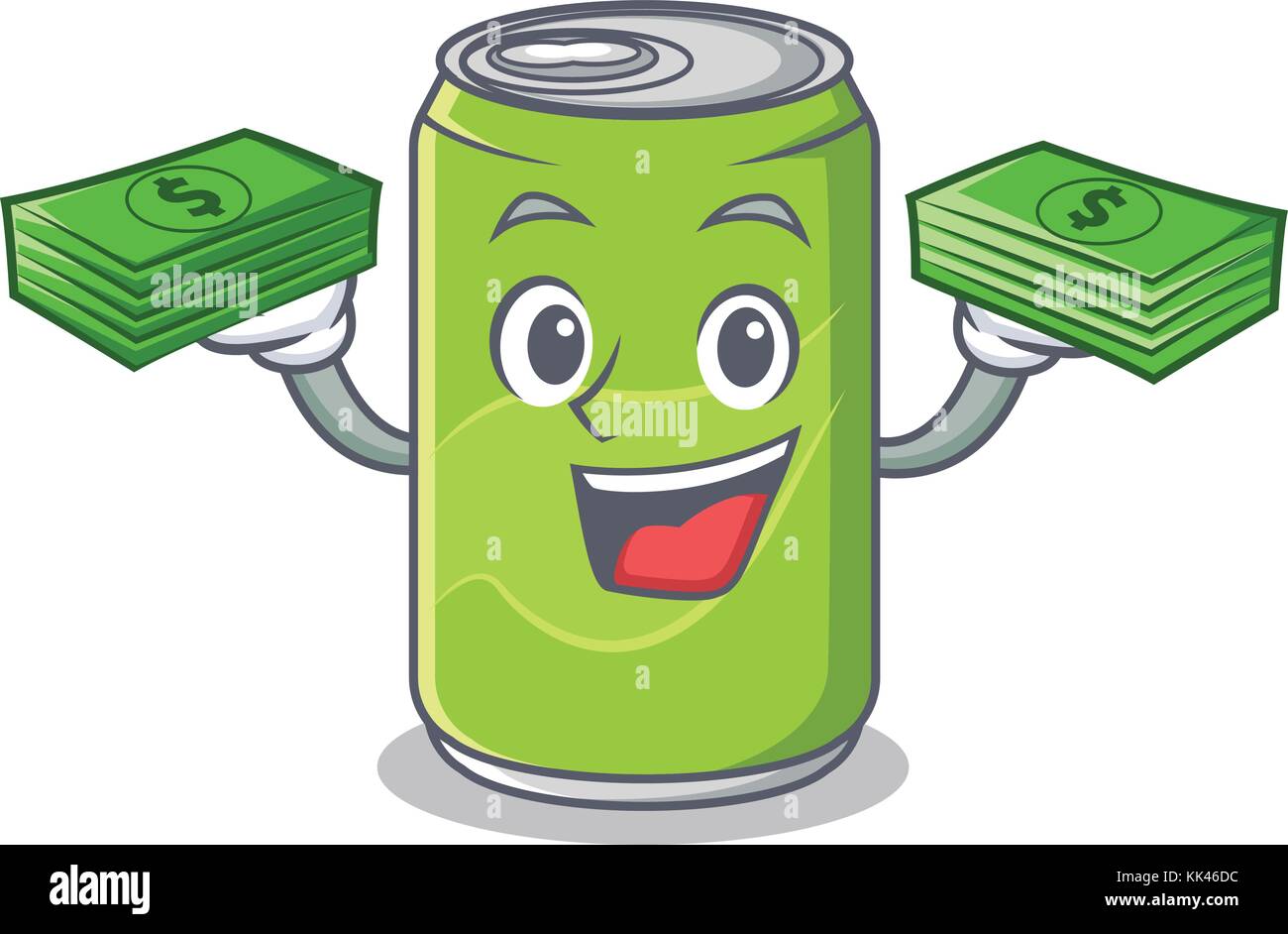 With money soft drink character cartoon Stock Vector Image & Art - Alamy