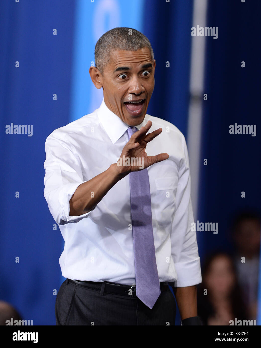 MIAMI GARDENS, FL - OCTOBER 20: U.S. President Barack Obama speaks at a ...