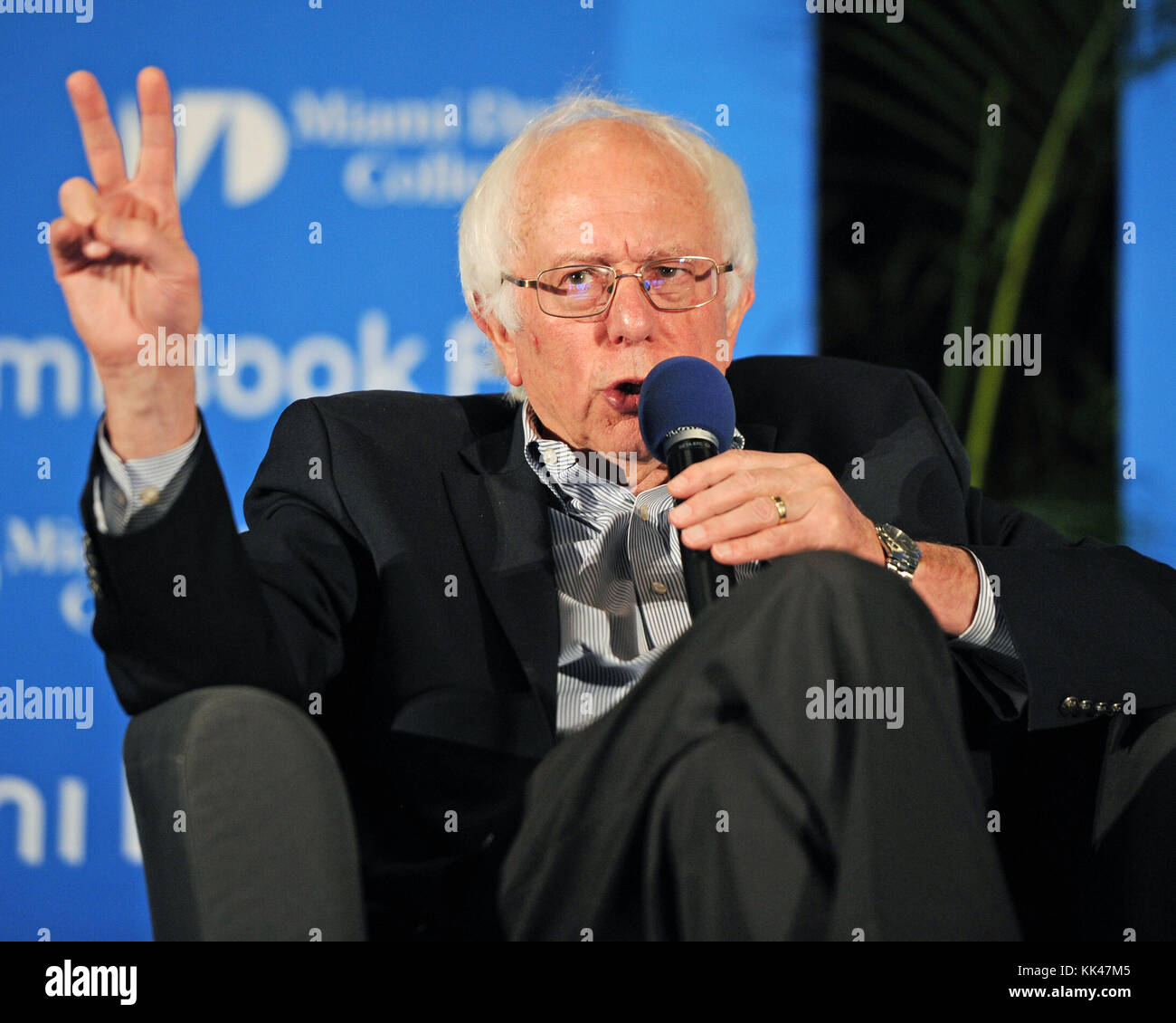 MIAMI, FL - NOVEMBER 19: Bernie Sanders attends the Miami Book Fair ...