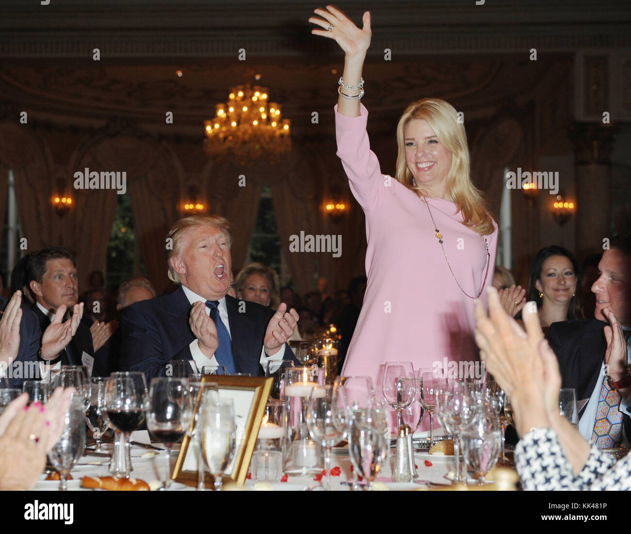 PALM BEACH, FL - MARCH 11: Donald Trump dining with Pam Bondi the ...