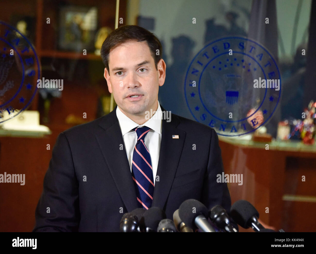 MIAMI, FL - JULY 07: Senator Marco Rubio (R-FL) Holds Press Conference ...