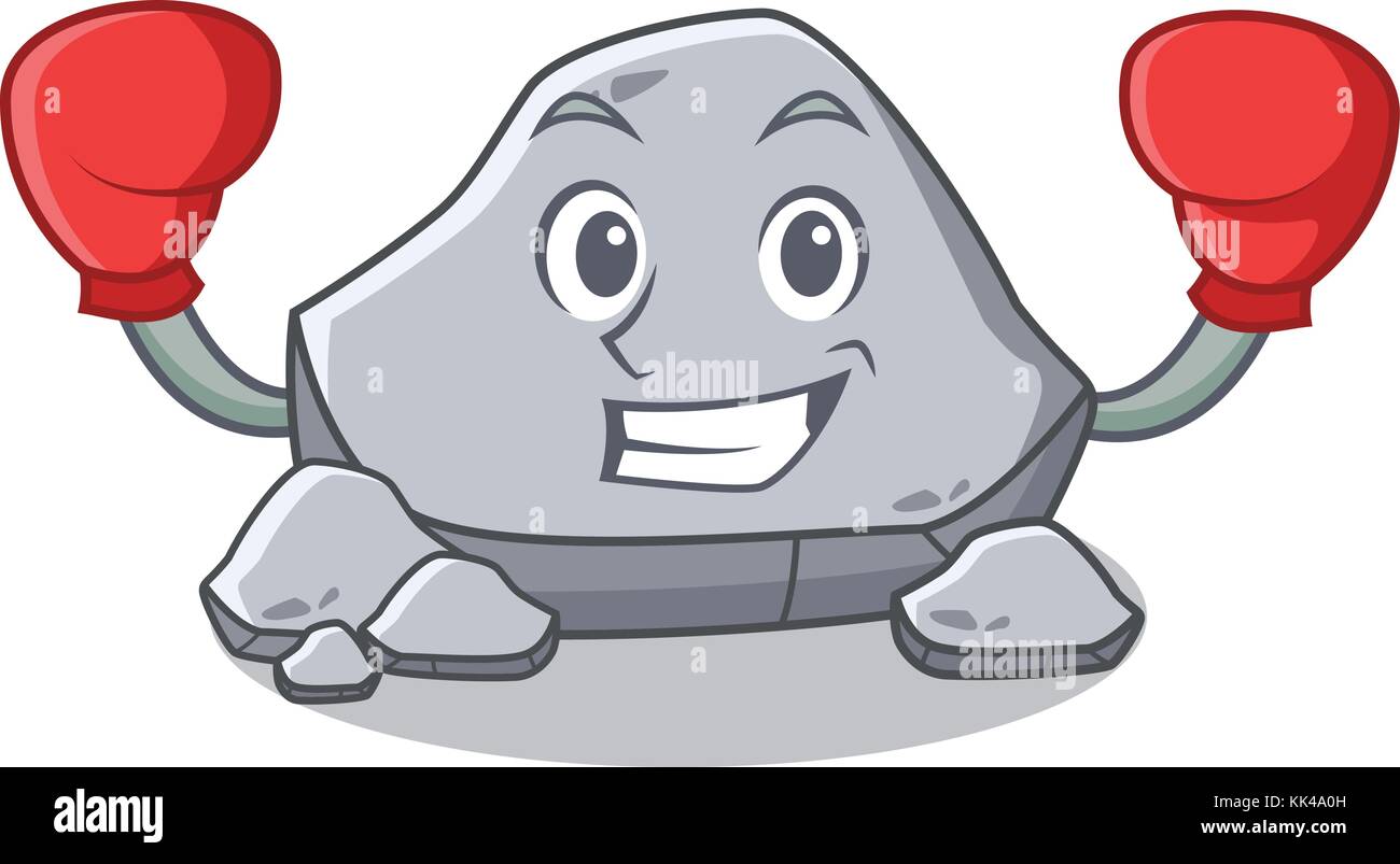 Boxing stone character cartoon style Stock Vector Image & Art - Alamy