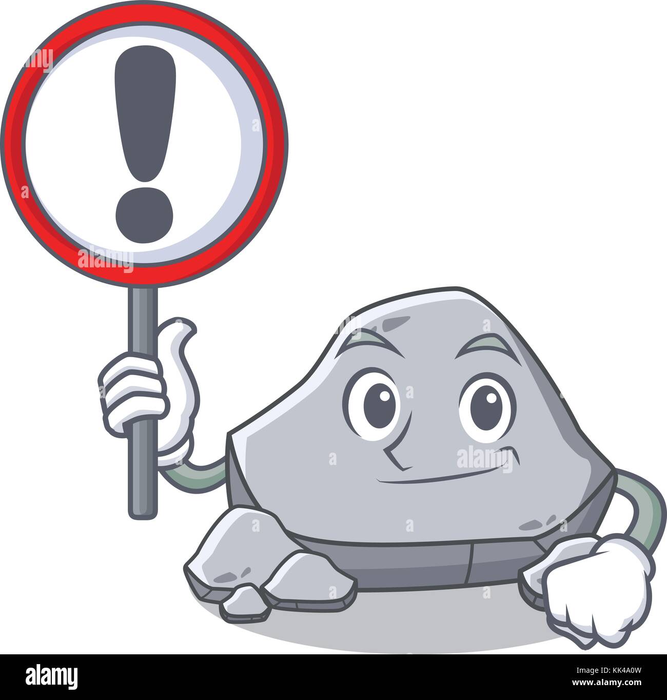 With sign stone character cartoon style Stock Vector Image & Art - Alamy