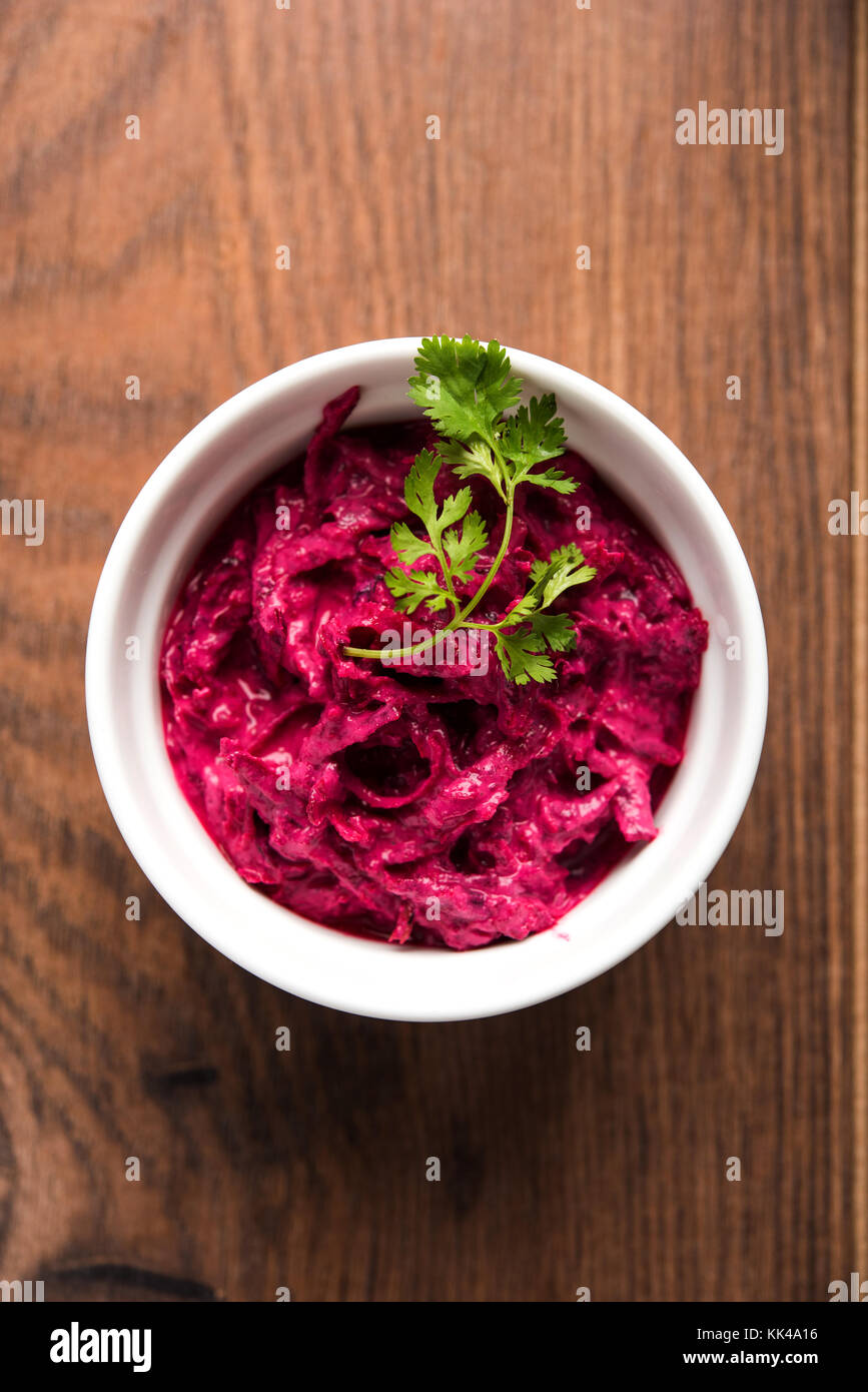 Chukandar or Beetroot Raita / Pachadi also known as koshimbir or salad ...