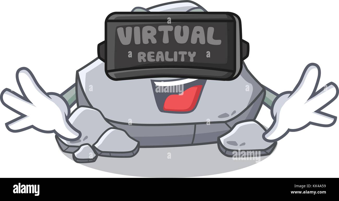 With virtual reality stone character cartoon style Stock Vector Image ...