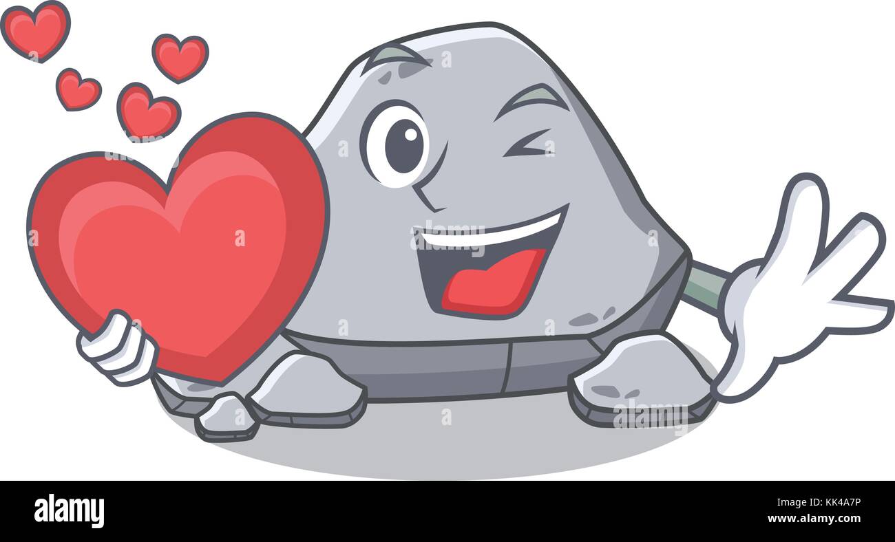 With heart stone character cartoon style Stock Vector Image & Art - Alamy