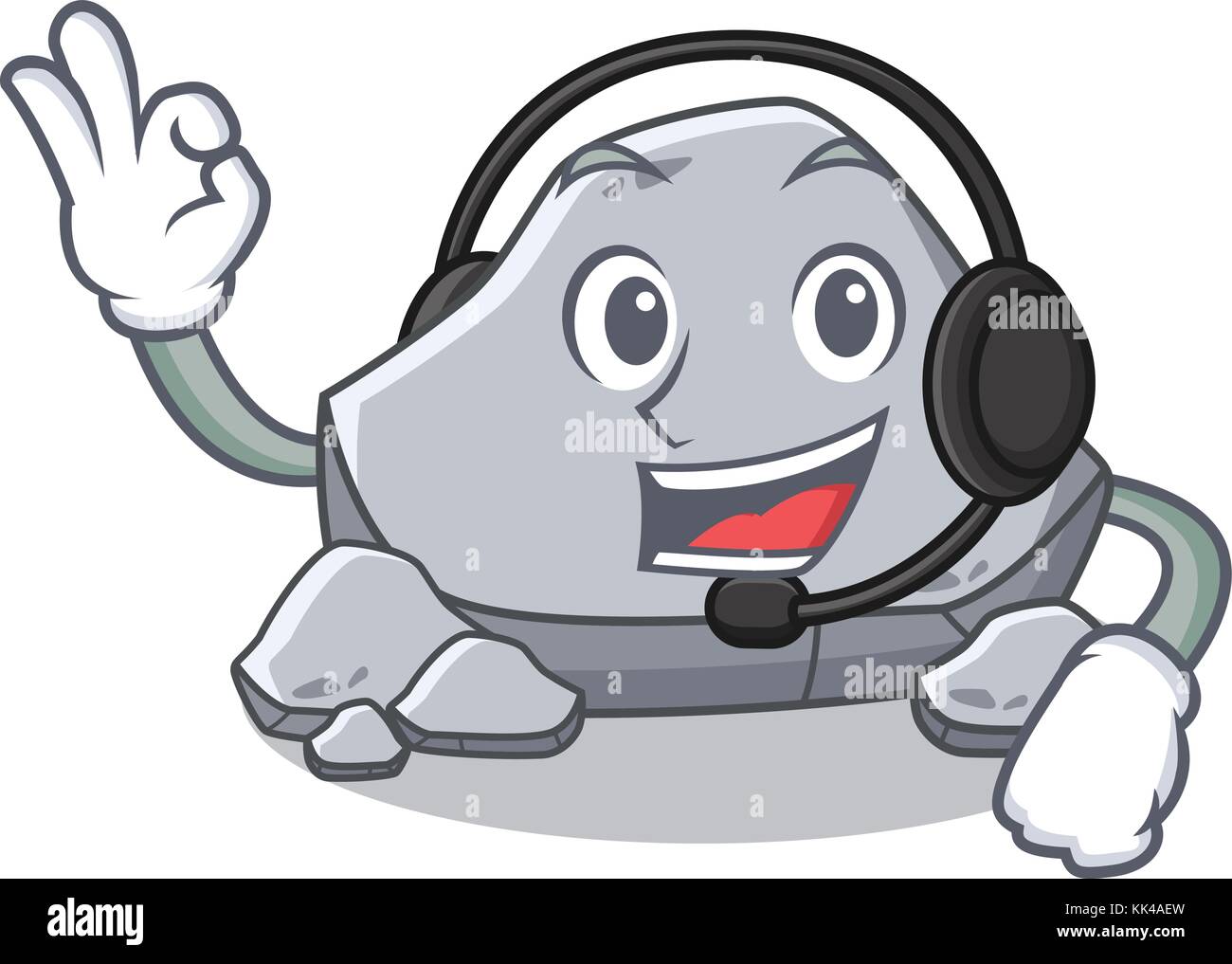 With headphone stone character cartoon style Stock Vector Image & Art ...