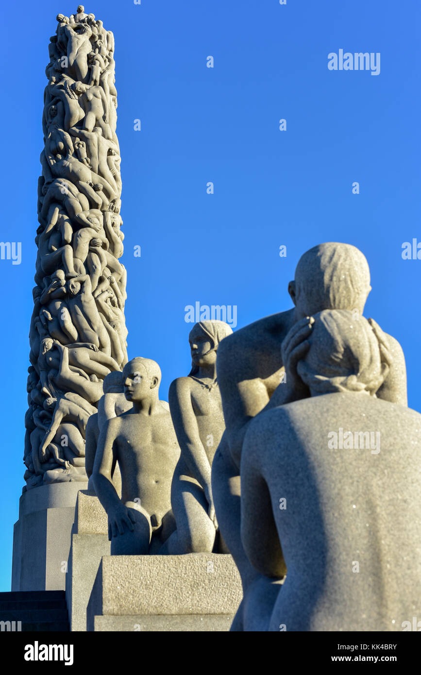 Granite statue by gustav vigeland in oslo hi-res stock photography and ...