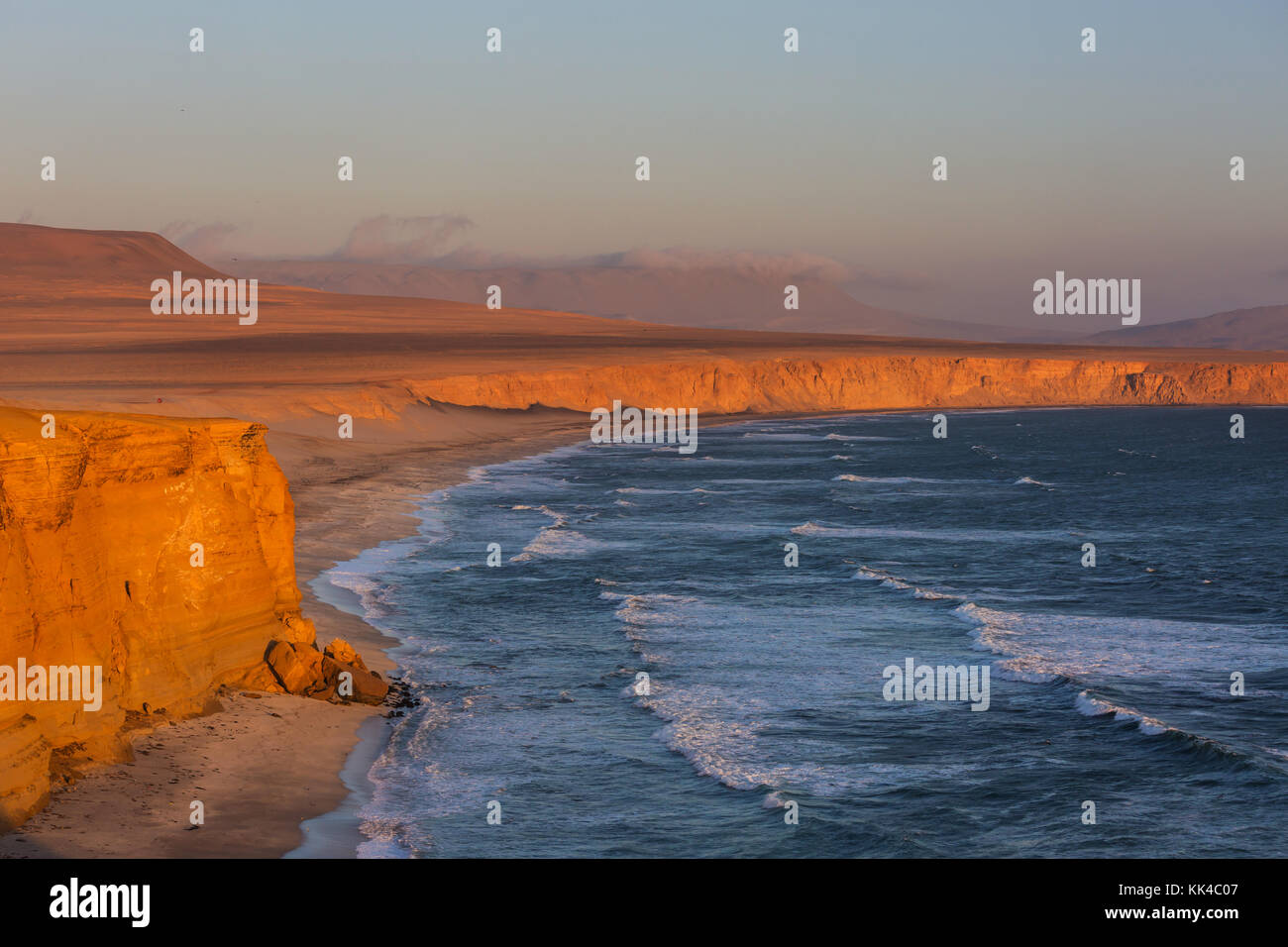 Beautiful coastline landscapes in Paracas National Reserve, Ica Region ...