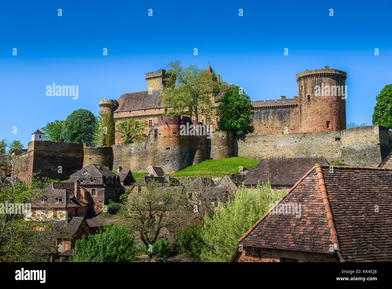 Bretenoux Castelnau medieval castle, lot, quercy,dordogne france Stock ...