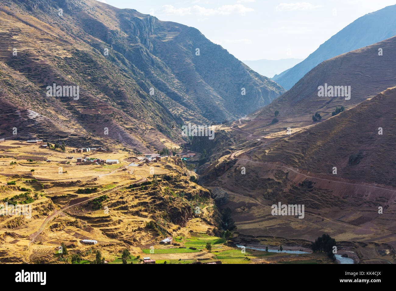 Pampas landscapes in Cordillera de Los Andes, Peru, South America Stock ...