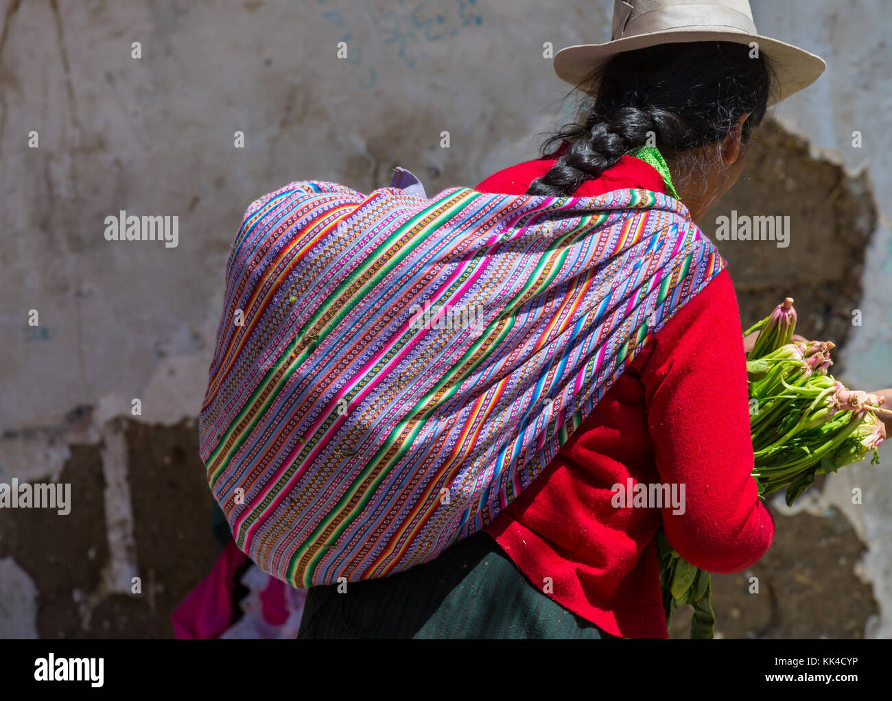 Peruvian people in city street Stock Photo - Alamy