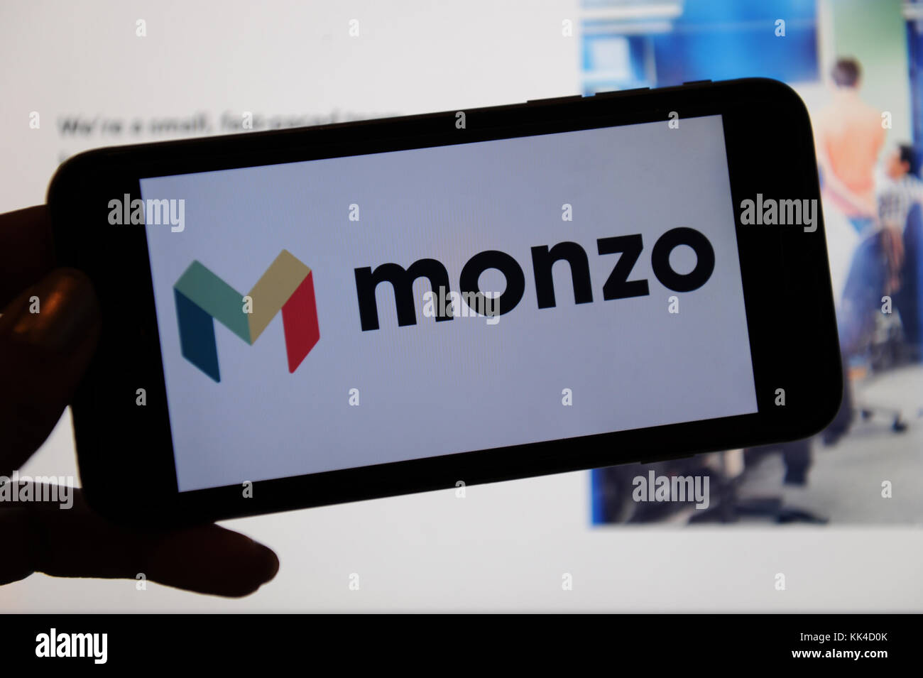 Monzo banking app hi-res stock photography and images - Alamy