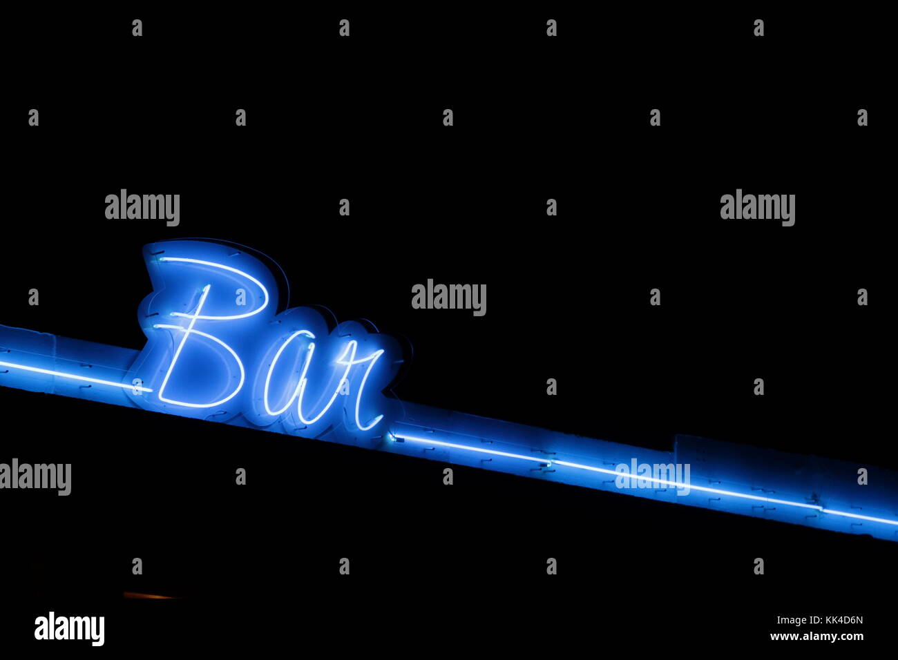 Neon Bar Sign Stock Photo - Alamy