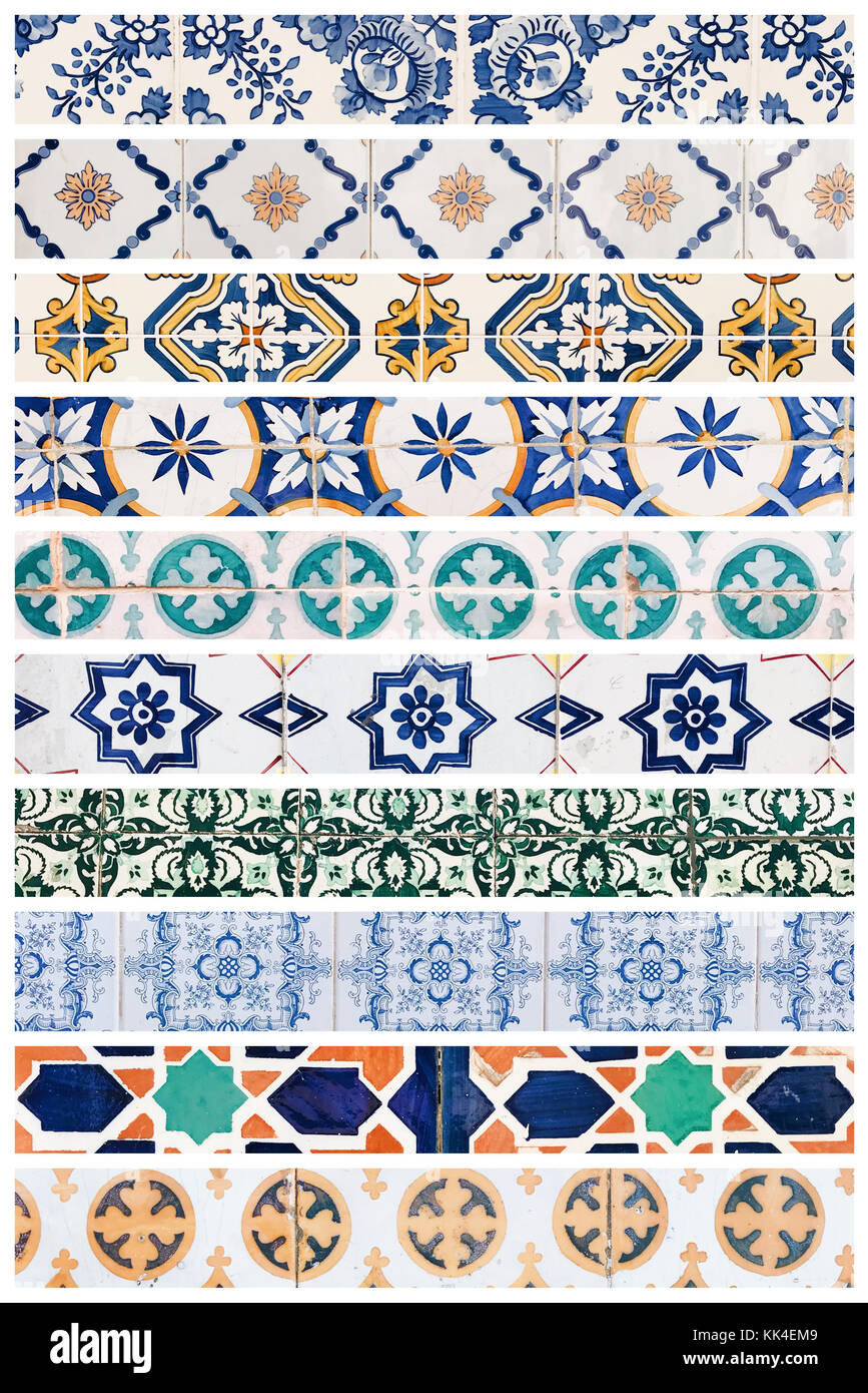 Collage of portuguese tiles Stock Photo - Alamy
