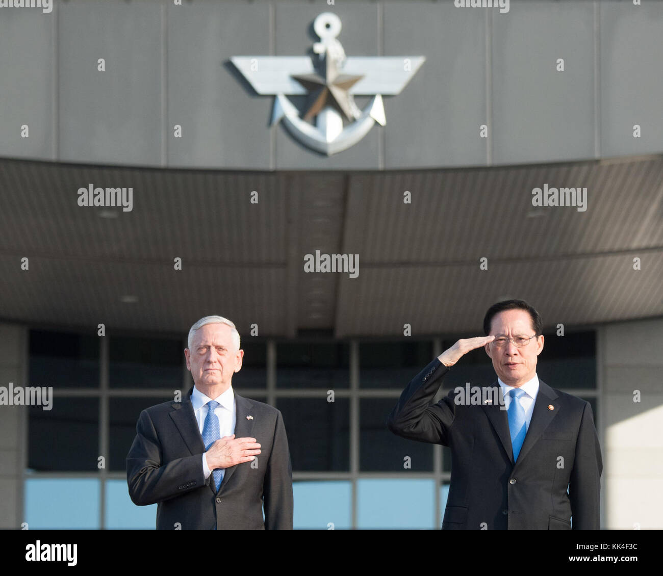 Secretary of Defense James N. Mattis and Marine Corps Gen. Joseph F. Dunford Jr., chairman of ...