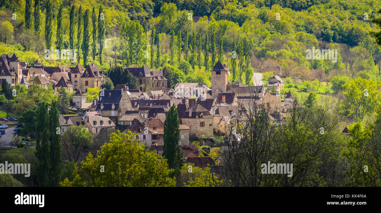 Beautiful french village chateau de limargue autoire france Stock Photo ...