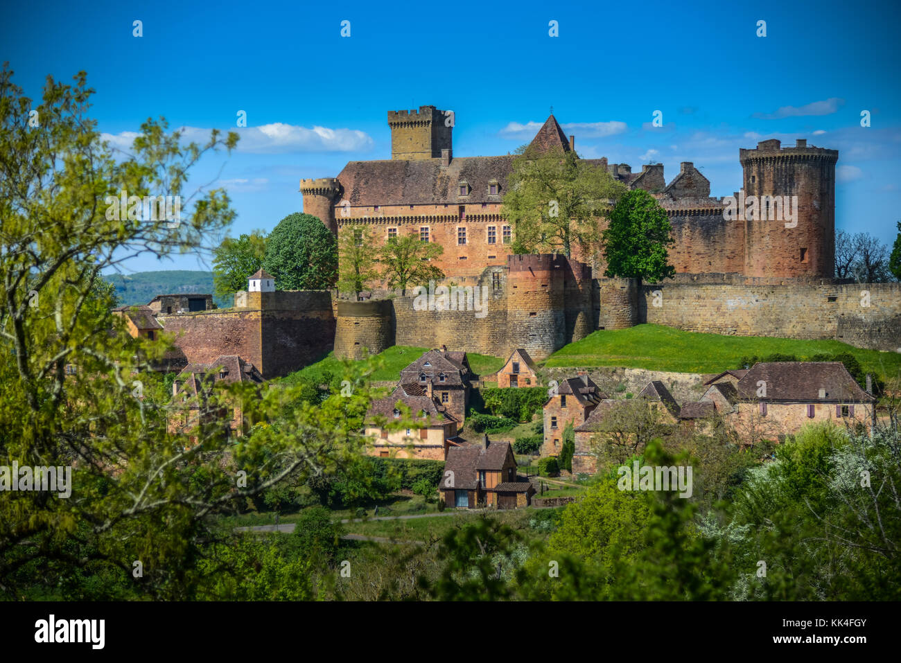 Bretenoux Castelnau medieval castle, lot, quercy,dordogne france Stock ...