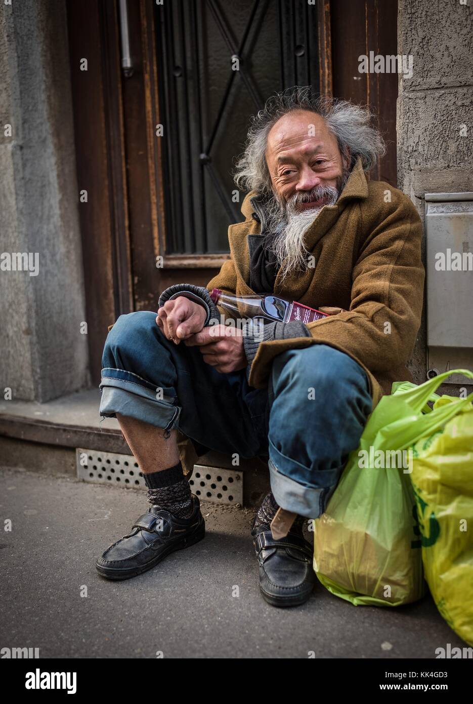 Smile Homeless Person
