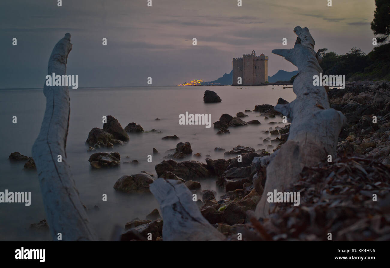 The Abbey of LERINS. SAINT-HONORAT island. LERINS islands. French ...