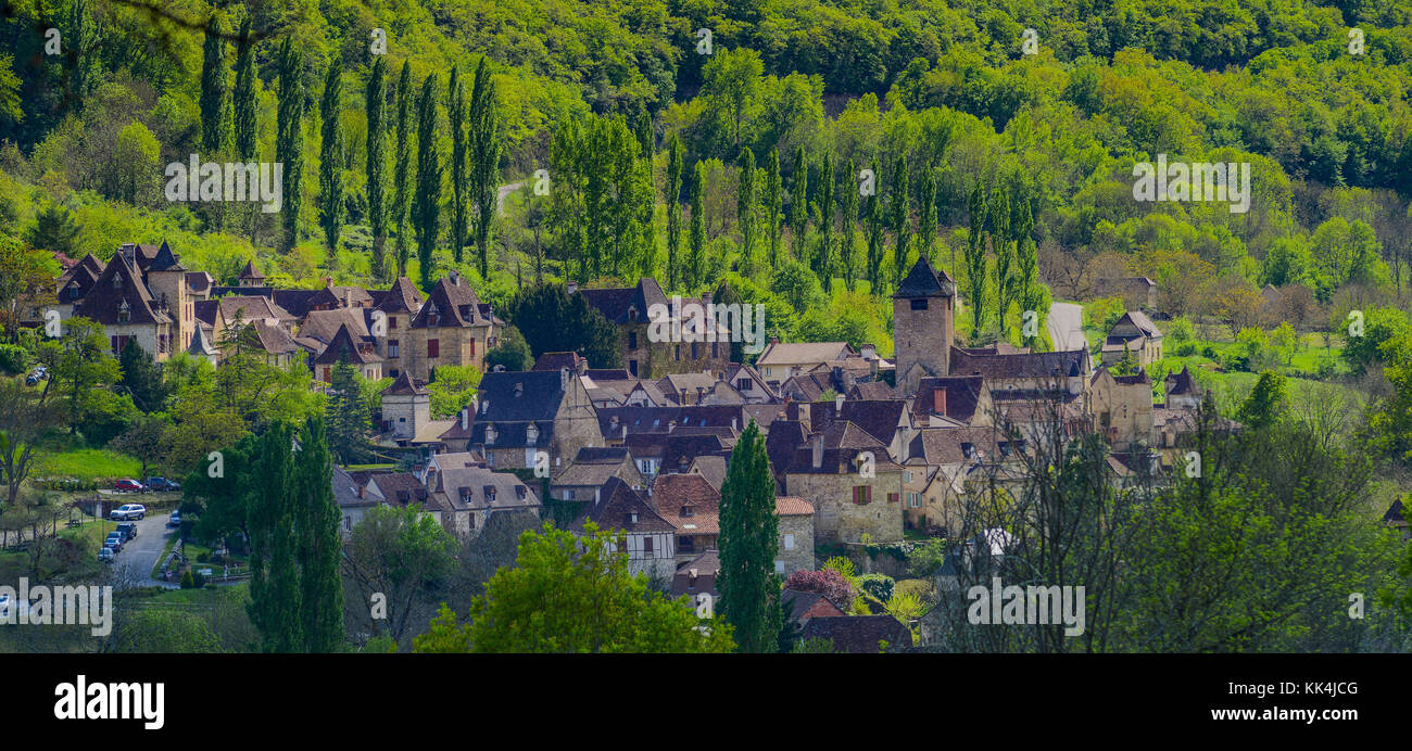 Beautiful french village chateau de limargue autoire france Stock Photo ...