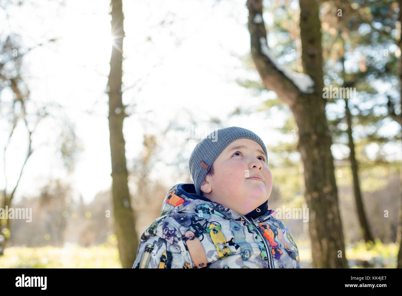 Teen boy in winter clothes hi-res stock photography and images - Alamy