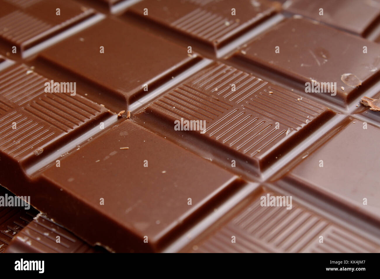 Chocolate bar and bars as background. Milk and dark shiny chocolate ...