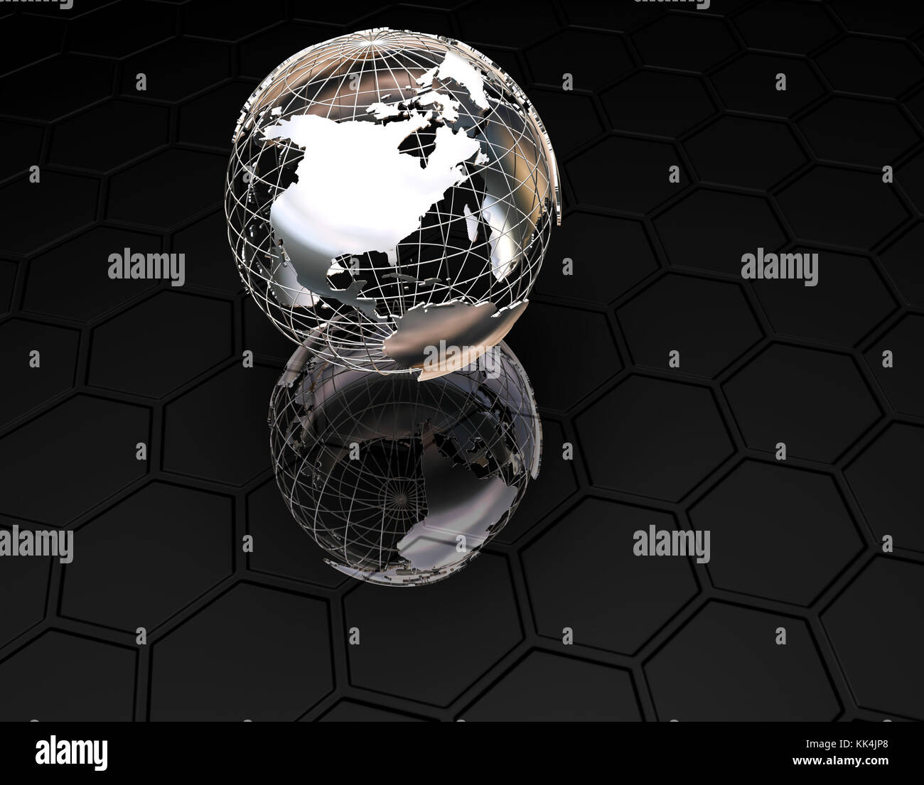 3D wireframe globe on textured black background Stock Photo - Alamy
