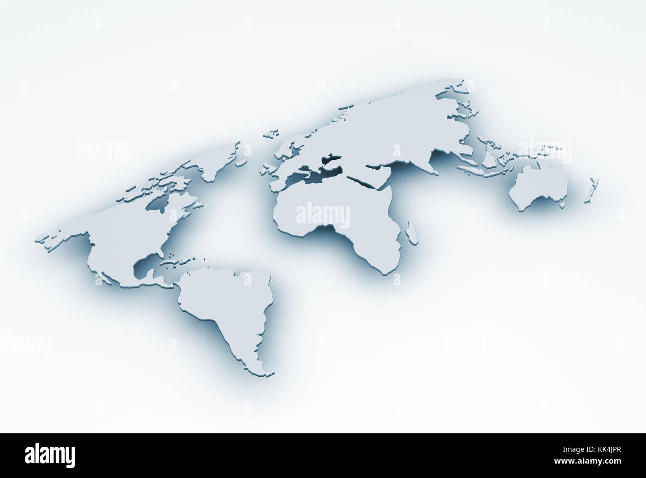 3D map of the world Stock Photo - Alamy