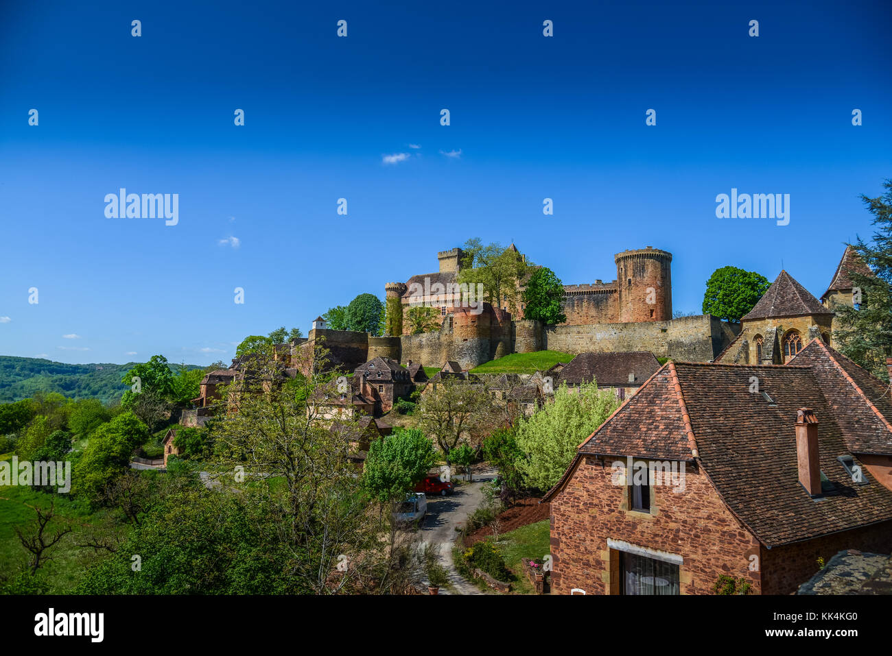 Bretenoux Castelnau medieval castle, lot, quercy,dordogne france Stock ...