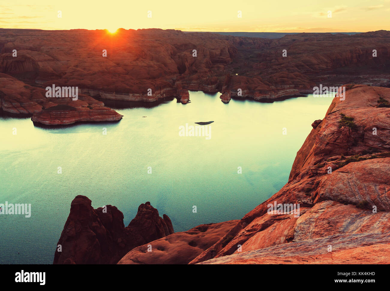 Lake Powell, Alstrom point, USA Stock Photo - Alamy
