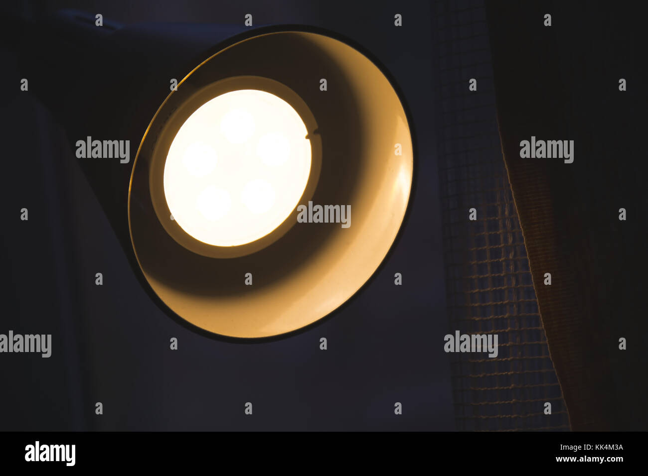 The detail of the modern lamp lighting in the evening Stock Photo - Alamy