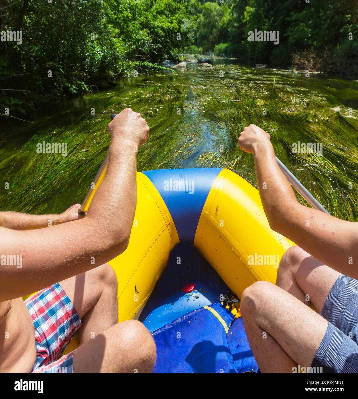 Rafting team , summer extreme water sport Stock Photo - Alamy