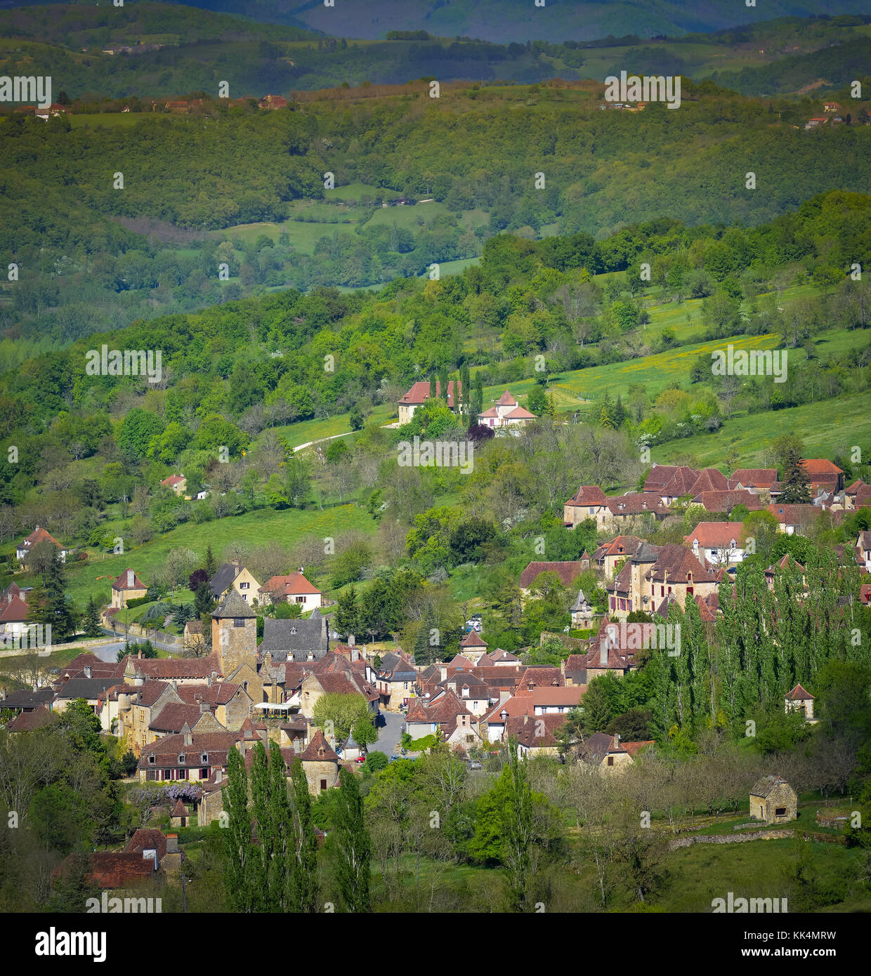 Beautiful french village chateau de limargue autoire france Stock Photo ...