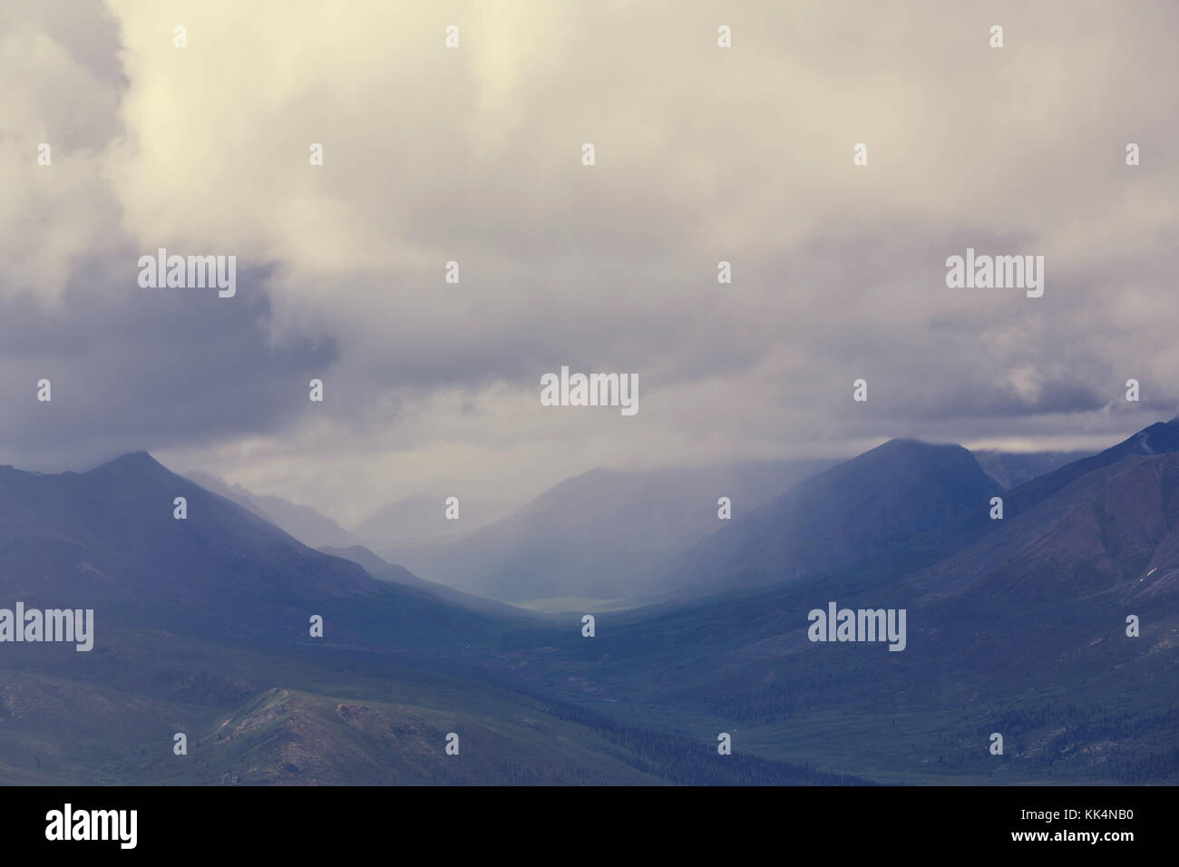 Rain in mountains Stock Photo - Alamy