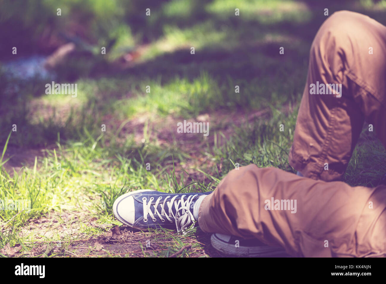 Relaxing boy hi-res stock photography and images - Alamy