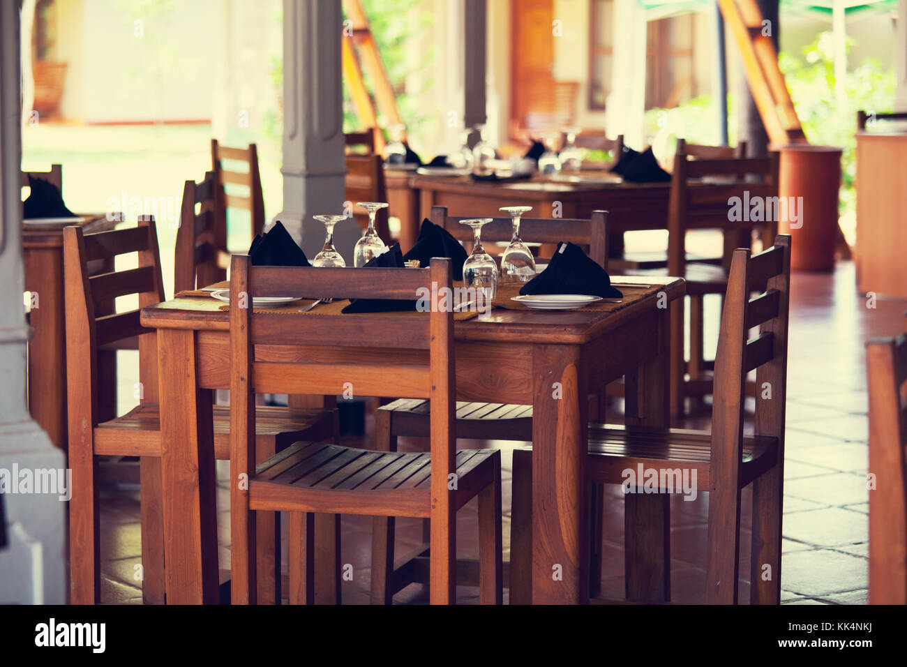 table set restaurant Stock Photo - Alamy