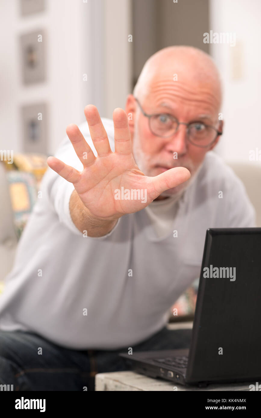 Angry middle aged man laptop hi-res stock photography and images - Alamy