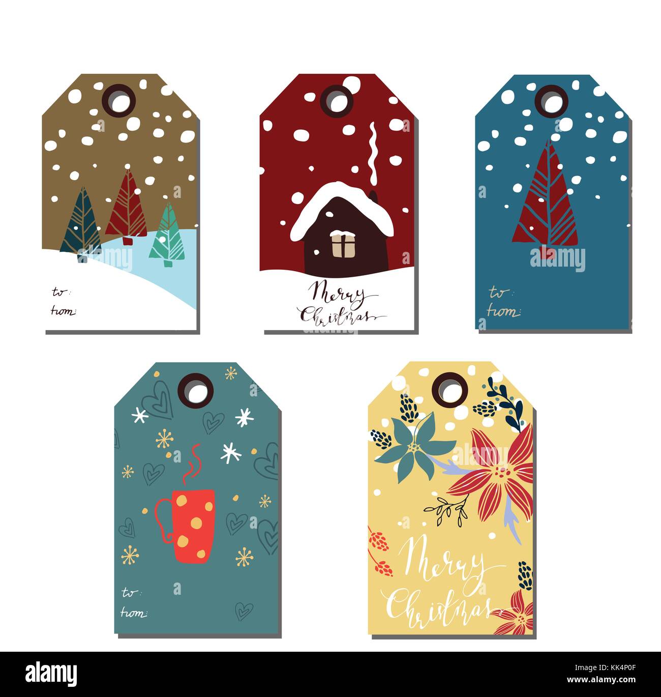 Christmas gift tags set Stock Vector Image & Art - Alamy