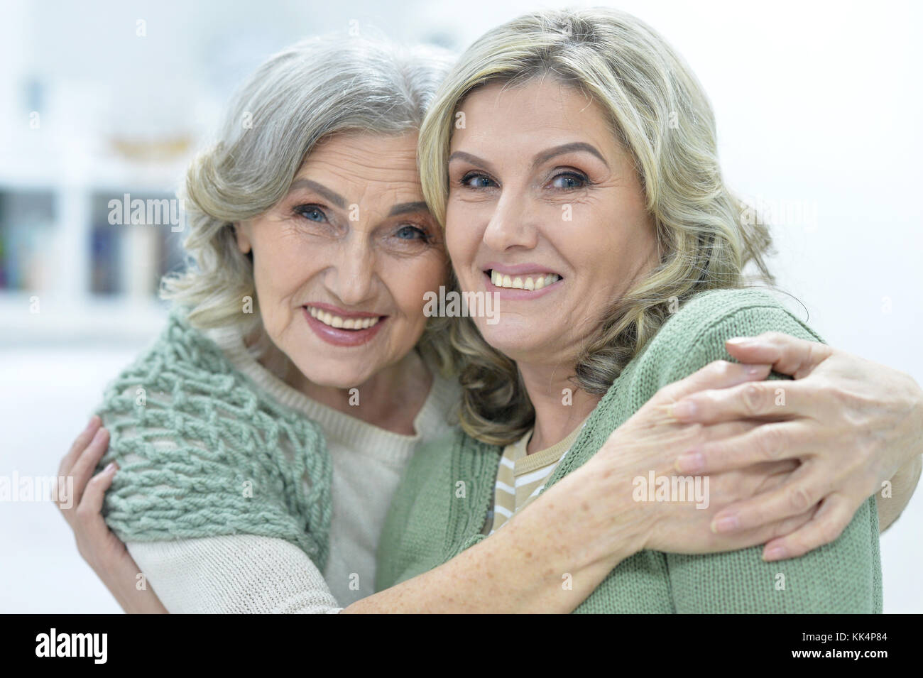 two smiling women Stock Photo - Alamy