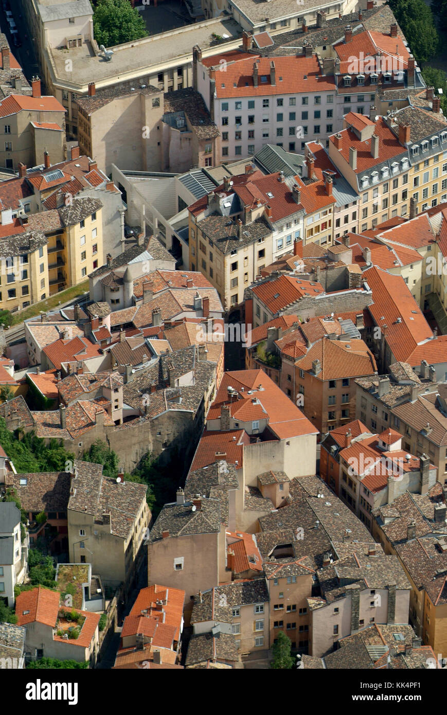 Lyon (south-eastern France): aerial view of the "Place du Gourguillon ...