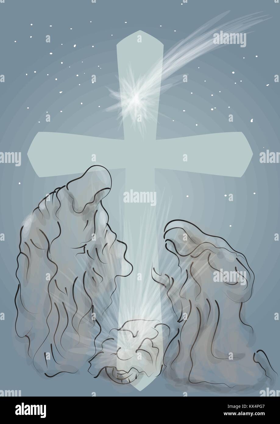 Jesus mary and joseph Stock Vector Images - Alamy