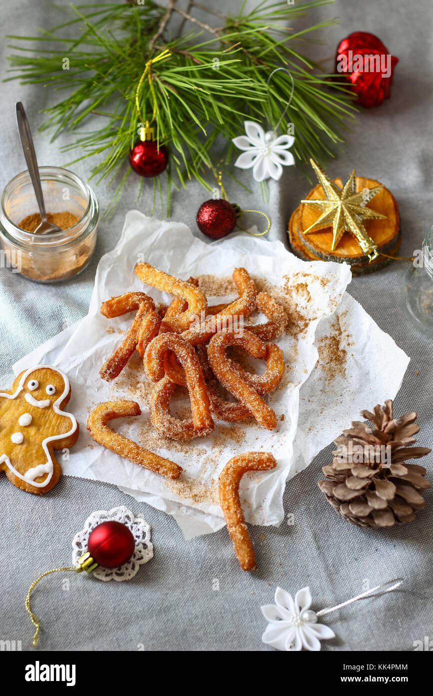 Traditional Churros with Gingerbread Flavor Stock Photo - Alamy