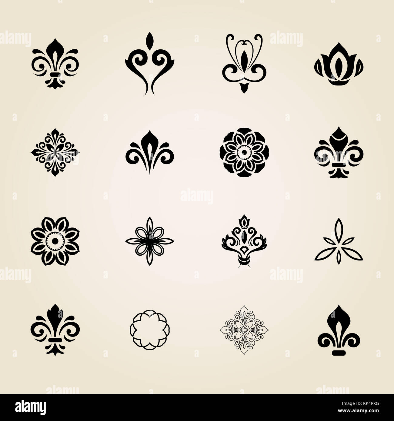 Vintage Set of Elements Stock Photo - Alamy