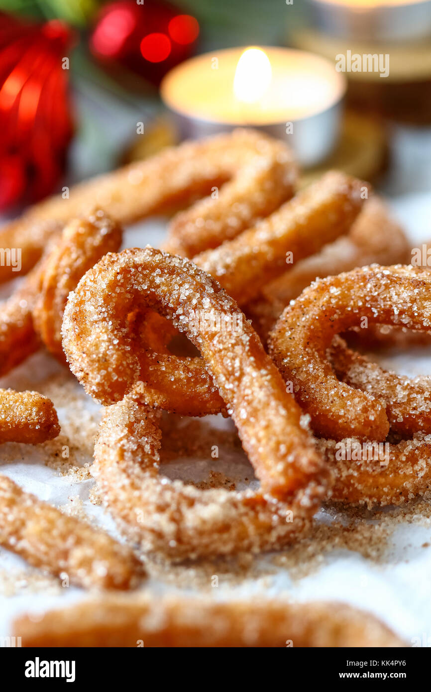 Traditional Churros with Gingerbread Flavor Stock Photo - Alamy
