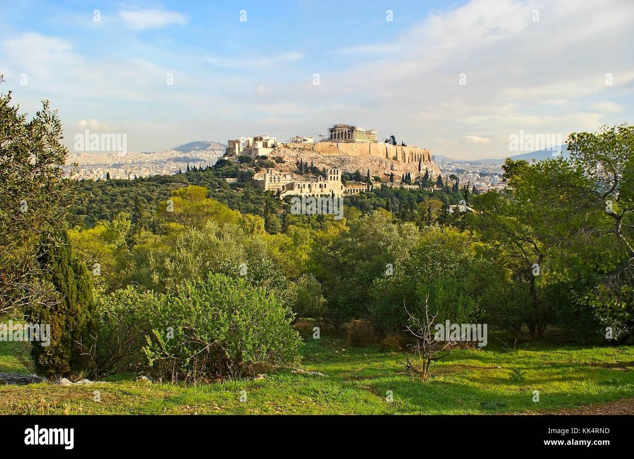 The green slopes of Hill of Nymphs serve as the perfect viewpoint, that ...