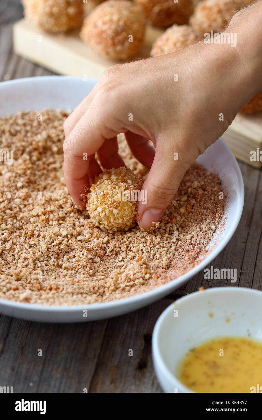 Homemade Potato Croquettes Stock Photo - Alamy