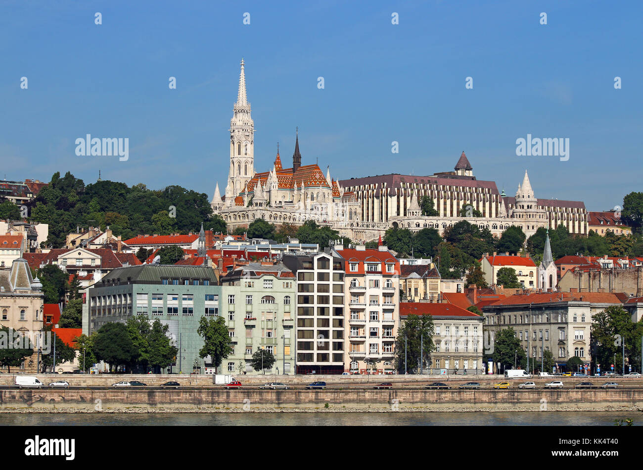 Fisherman towers on Danube riverside Budapest Hungary Stock Photo - Alamy